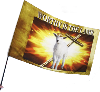 Worthy is the Lamb Gold Worship Flag | High Praise Banners
