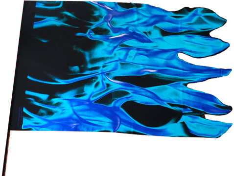 Fire Flames BLUE Worship Flag | High Praise Banners