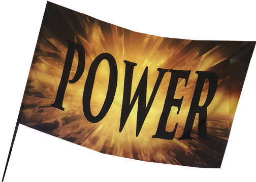 Golden Glory Power Worship Flag | High Praise Banners