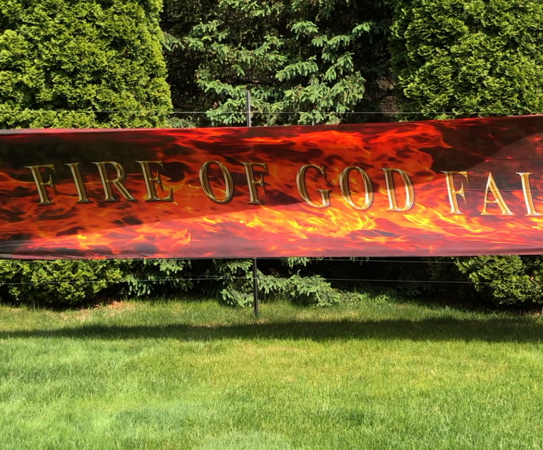 Fire of God Fall Worship Flag | High Praise Banners