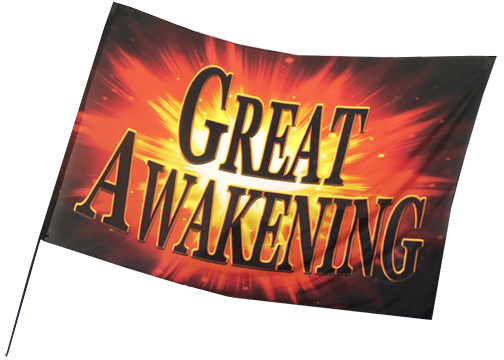 Great Awakening Red Burst Worship Flag | High Praise Banners