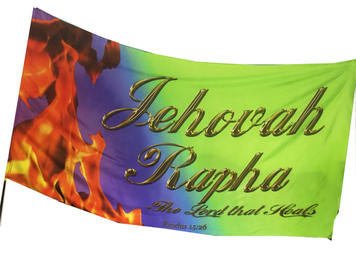 Jehovah Rapha Worship Flag | High Praise Banners