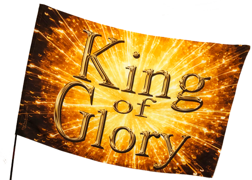 King of Glory Gold Burst Worship Flag | High Praise Banners