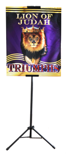 Lion of Judah Triumphs Purple Vertical Banner | High Praise Banners