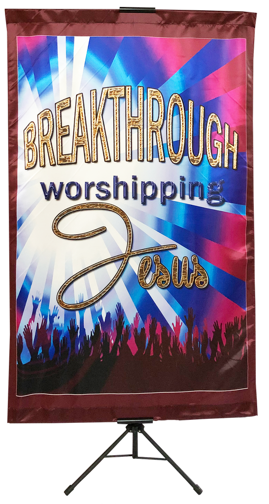 Breakthrough Worshipping Jesus Vertical Banner | High Praise Banners