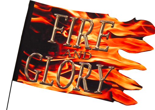 Fire and Glory Flames Cut Out Worship Flag | High Praise Banners