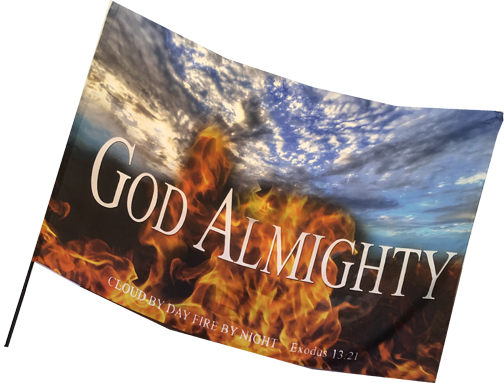 God Almighty -Cloud by Day Fire by Night Worship Flag | High Praise Banners