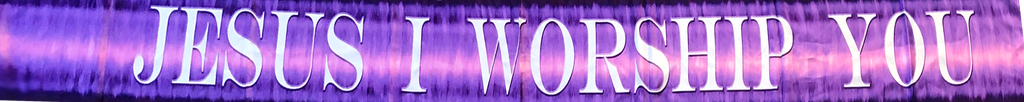 Jesus I Worship You Purple Ribbon Streamer | High Praise Banners