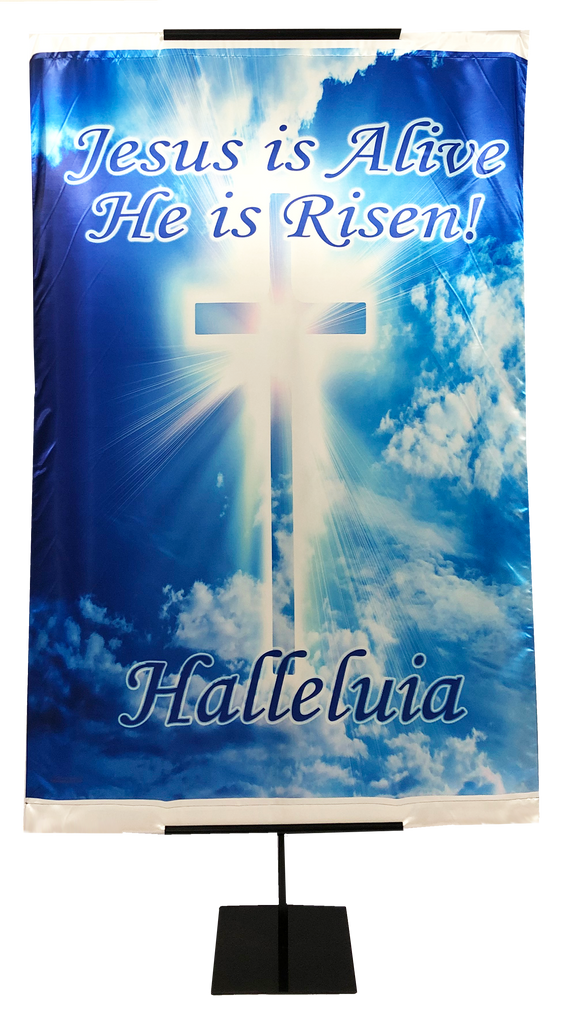 Easter-Wall Banner EASTER Resurrection Day - Jesus is Alive He is Rise ...