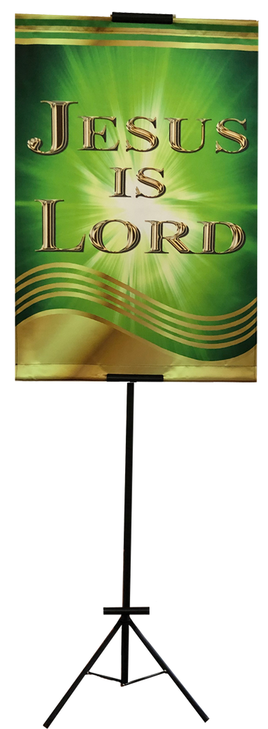 Jesus is Lord Vertical Banner GREEN | High Praise Banners