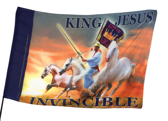 King Jesus Invincible Worship Flag | High Praise Banners