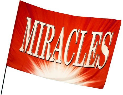 Miracles Red Worship Flag | High Praise Banners